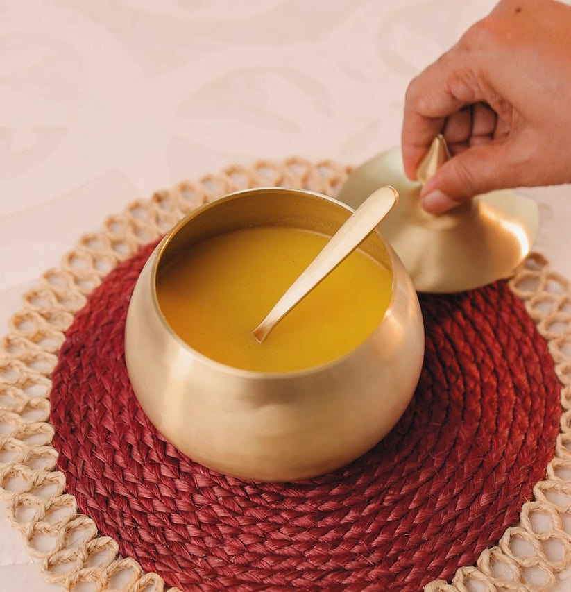 Brass Ghee Pot – Curated Products Private Limited